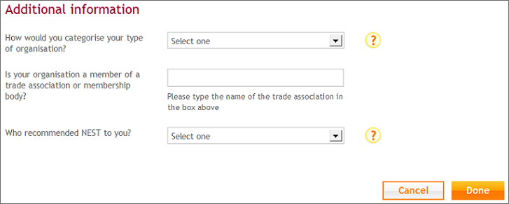 What additional information does Nest ask for? | Nest pensions