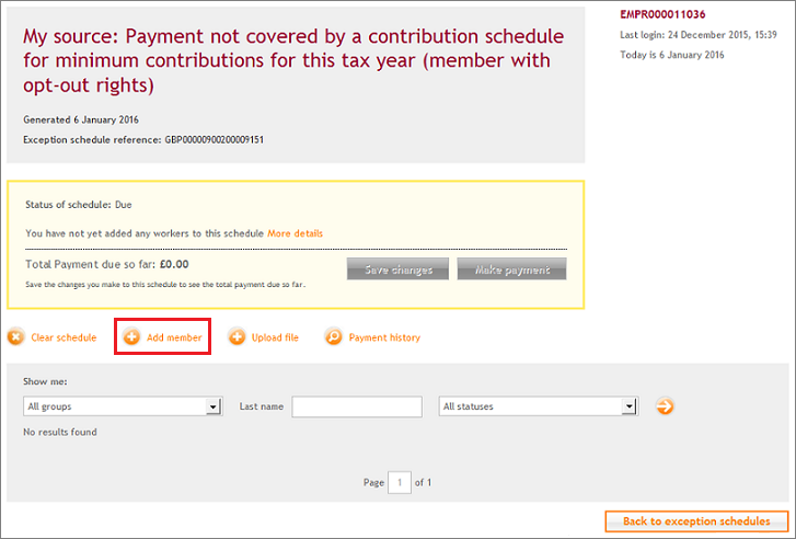 Adding members to an exception schedule | Nest pensions