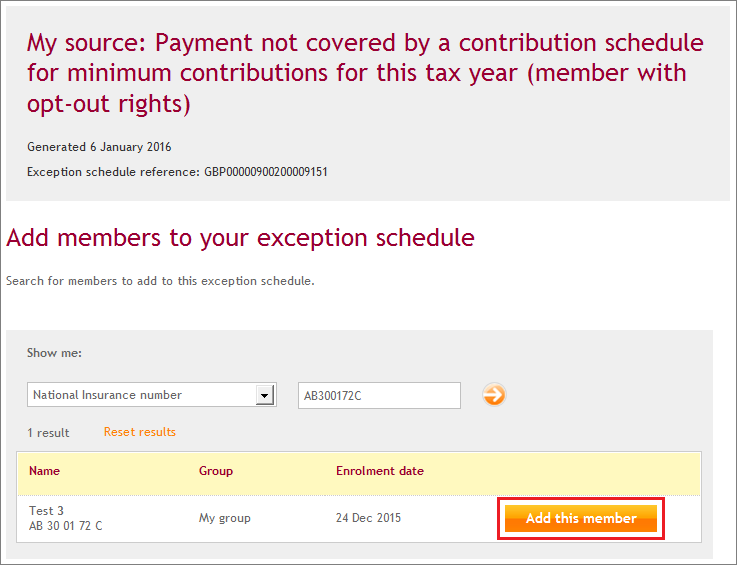 Adding members to an exception schedule | Nest pensions
