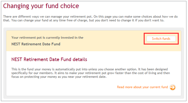 Changing your fund | Nest pensions