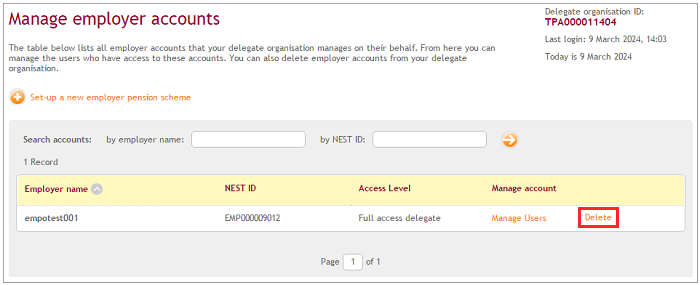 Removing an employer from Nest Connect account | Nest pensions